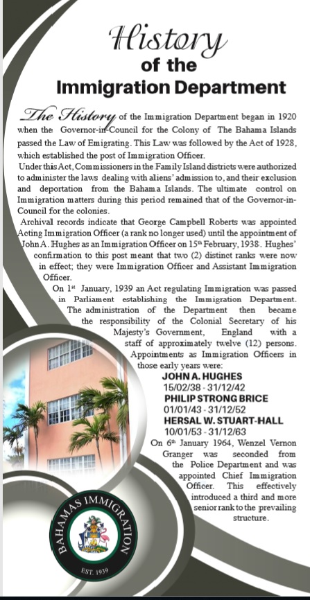 History - Bahamas Immigration