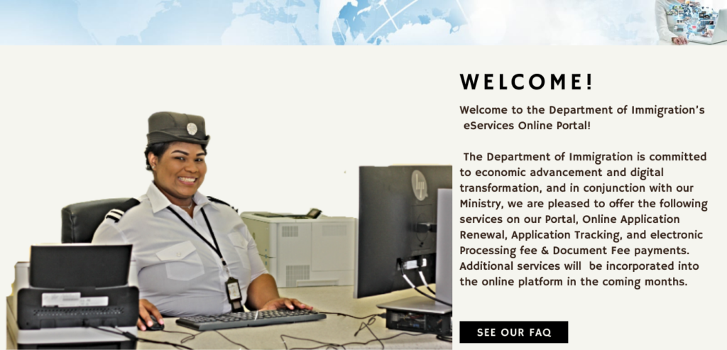 eServices Online Portal - Bahamas Immigration Department