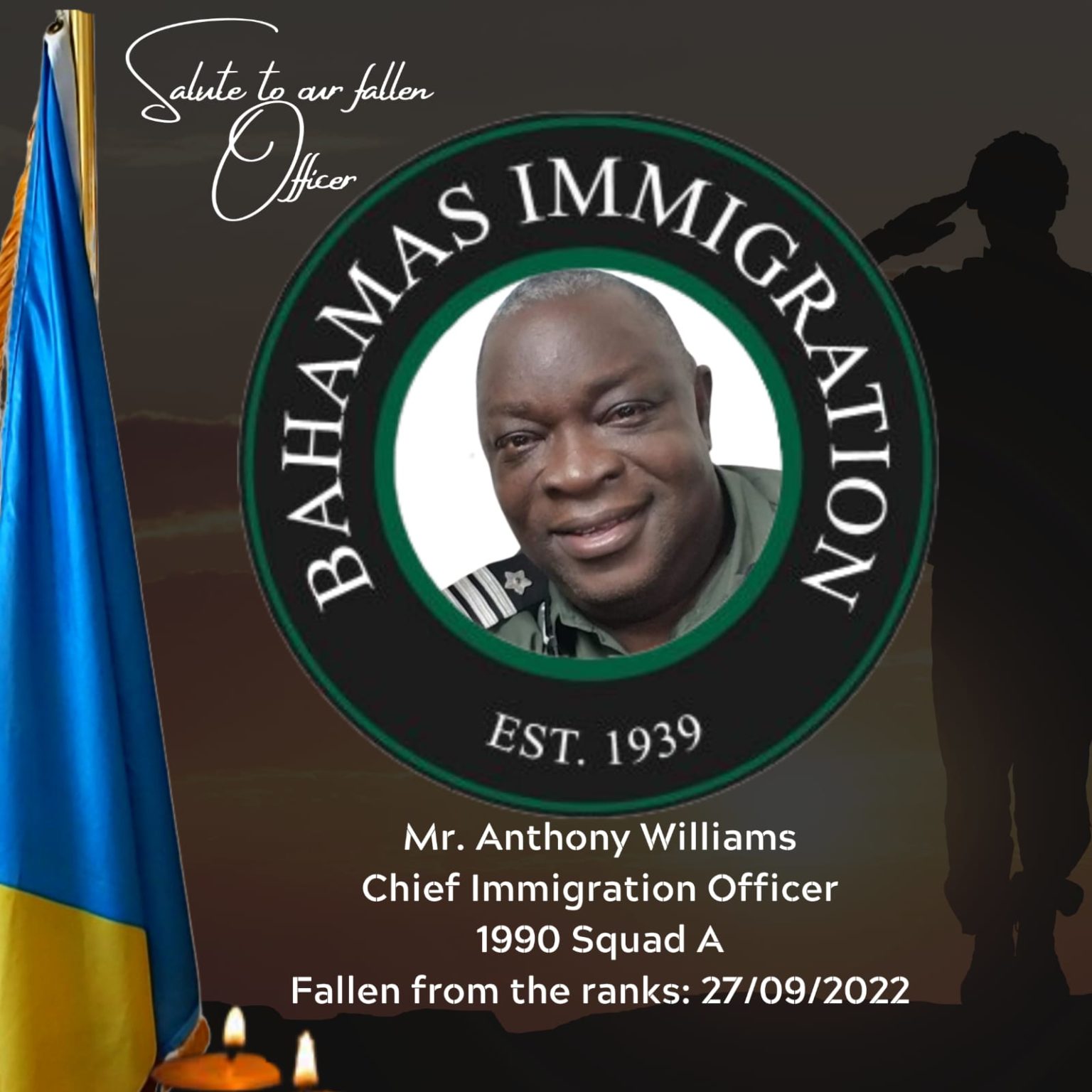 Tribute to Mr. Anthony Williams, Chief Immigration Officer - Bahamas ...