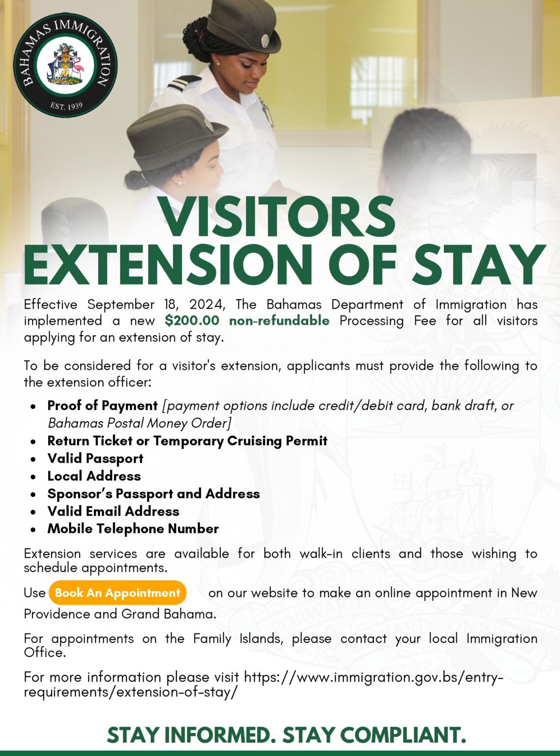 Can I extend my stay in The Bahamas? - Bahamas Immigration Department