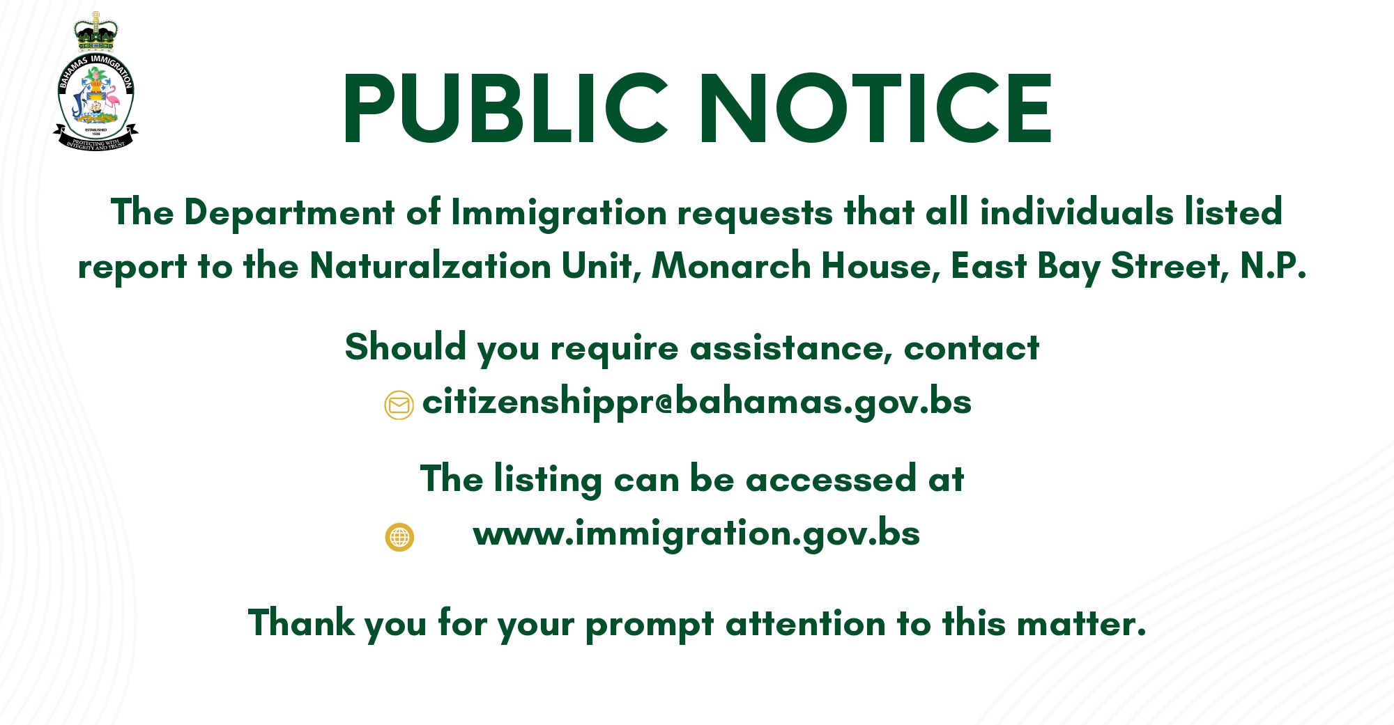 Bahamas Immigration - Bahamas Department of Immigration ....