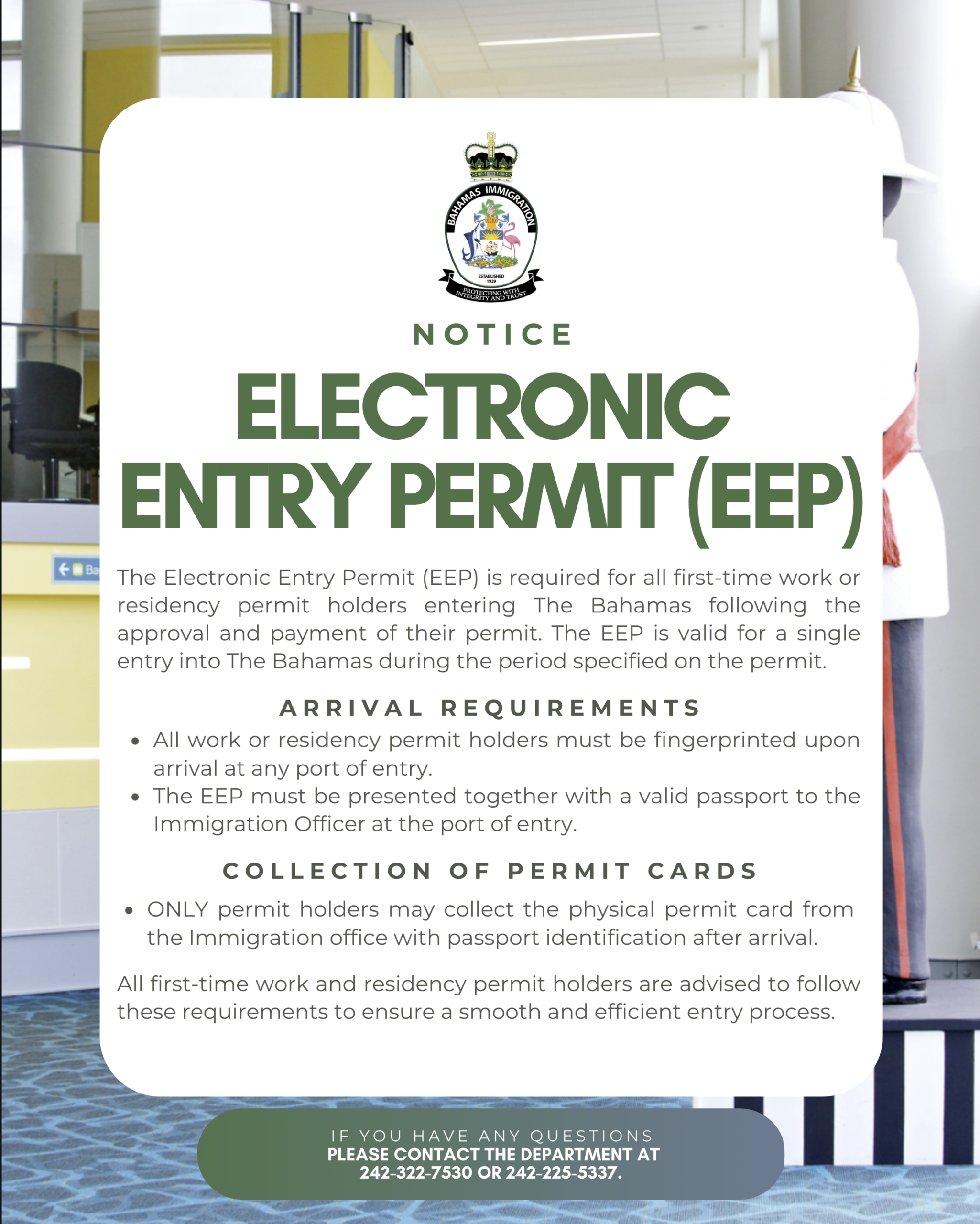 Public Notice – Electronic Entry Permit (EEP) - Bahamas Immigration ...